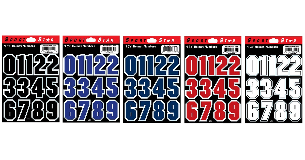 SportStar Block Number Helmet Decals | The Growth of a Game